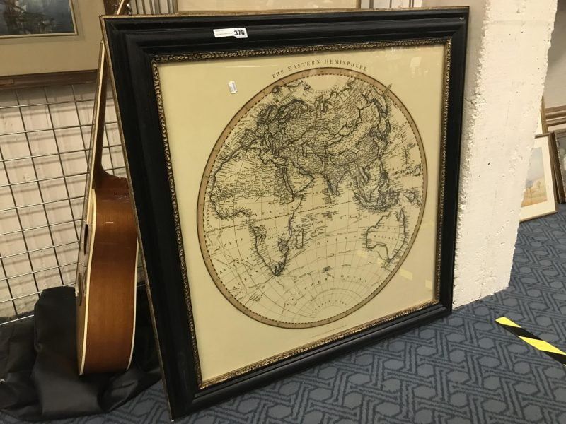 OLD WORLD MAP PICTURE - Southgate Auction Rooms