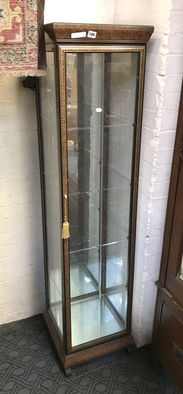 TALL SLIMLINE DISPLAY CABINET - 163CMS - Southgate Auction Rooms