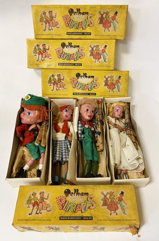 4 EARLY BOXED PELHAM PUPPETS INC. ''TORCHY THE BATTERY BOY ...