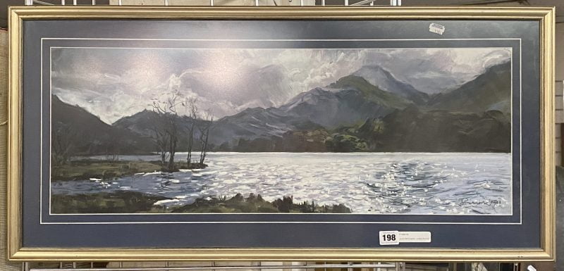 ALEX PRITCHARD - JONES PICTURE OF MOUNT SNOWDON & LAKE SIGNED PAINTING ...