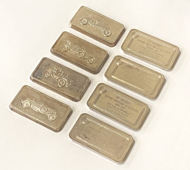 8 HM SILVER INGOTS - VINTAGE CARS - APPROX 11 OZ - Southgate Auction Rooms