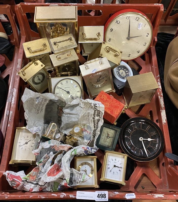 COLLECTION OF CLOCKS, MOSTLY CARRIAGE CLOCKS - Southgate Auction Rooms