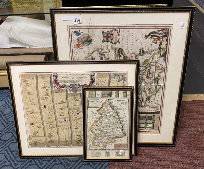 6 FRAMED MAPS - Southgate Auction Rooms