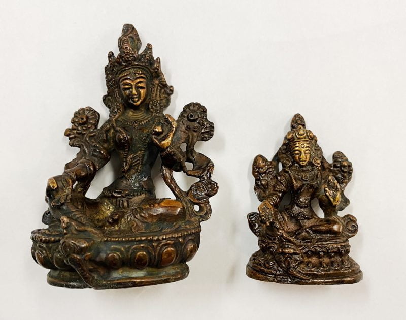 TWO BRONZE GOD FIGURES - Southgate Auction Rooms