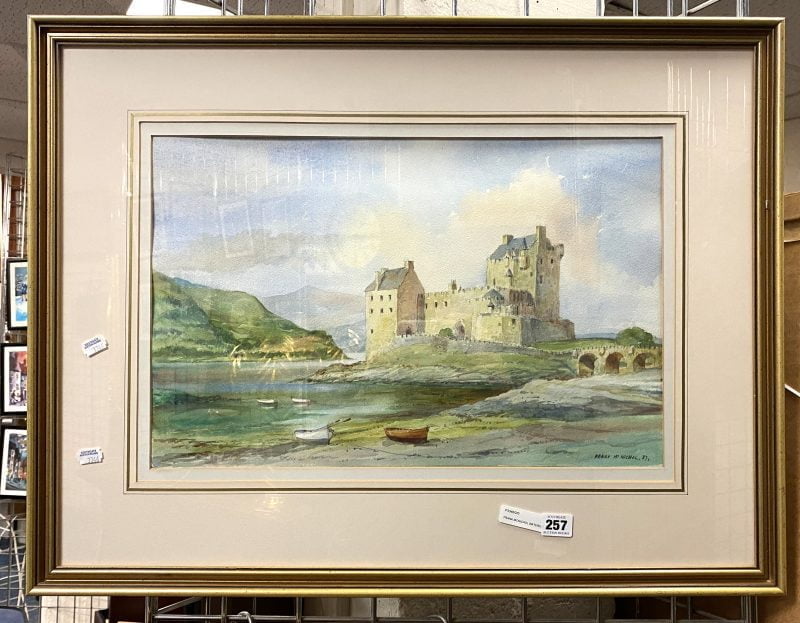 FRANK MCNICHOL WATERCOLOUR FRAMED - 33 X 51 CMS APPROX PICTURE ONLY ...