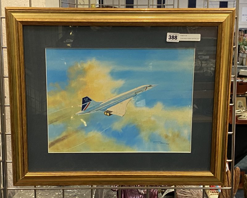 CONCORDE SIGNED WATER COLOUR - TIMOTHY OBRIEN - Southgate Auction Rooms