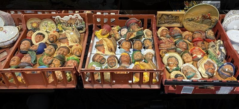 LARGE COLLECTION OF BOSSONS WALL FACE MASKS - Southgate Auction Rooms