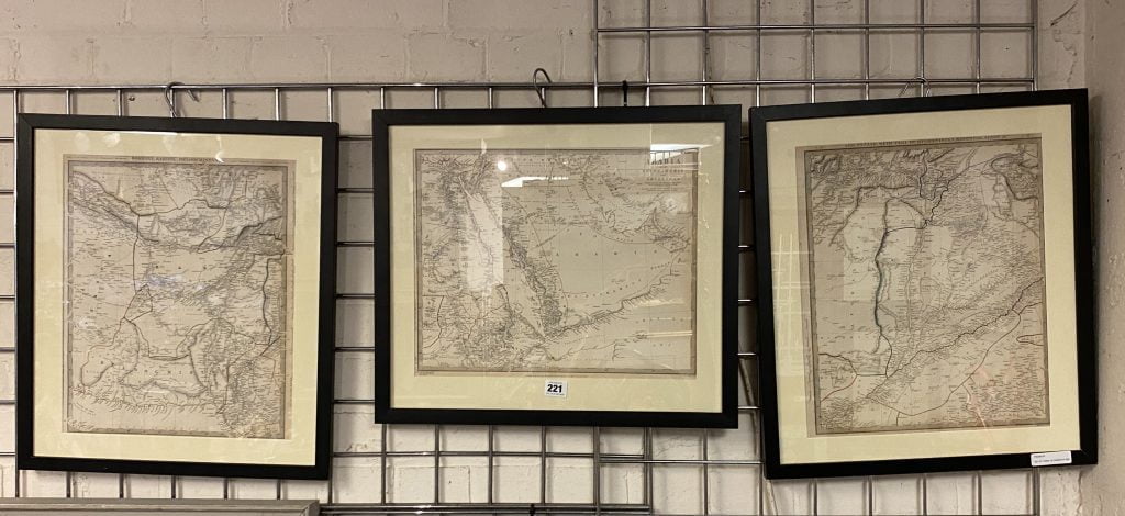 SET OF THREE OLD MAPS OF ARABIA WITH EGYPT, THE PUNJAB & PART OF ...