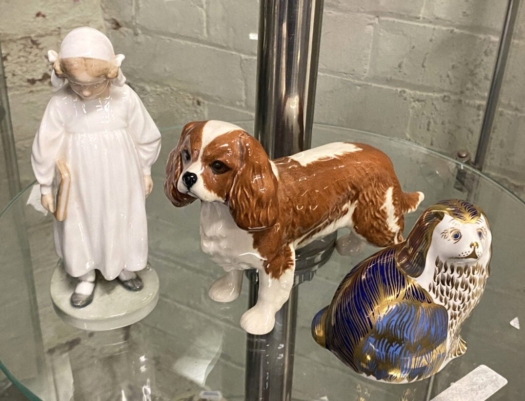 ROYAL CROWN DERBY DOG, ROYAL COPENHAGEN FIGURE & DOG - Southgate ...