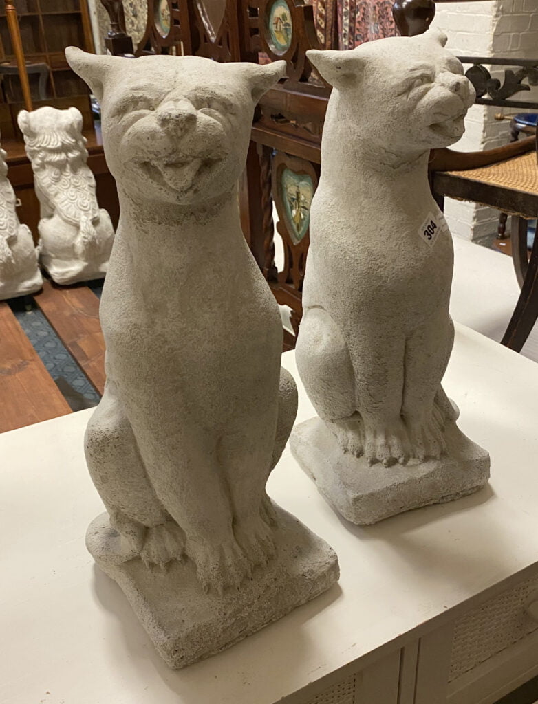 PAIR OF WILD CATS - Southgate Auction Rooms
