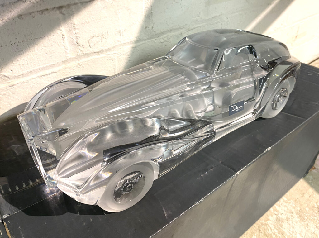 DAUM COUPE RIVIERA GLASS MODEL CAR CENTREPIECE - BOXED - CERTIFICATE ...
