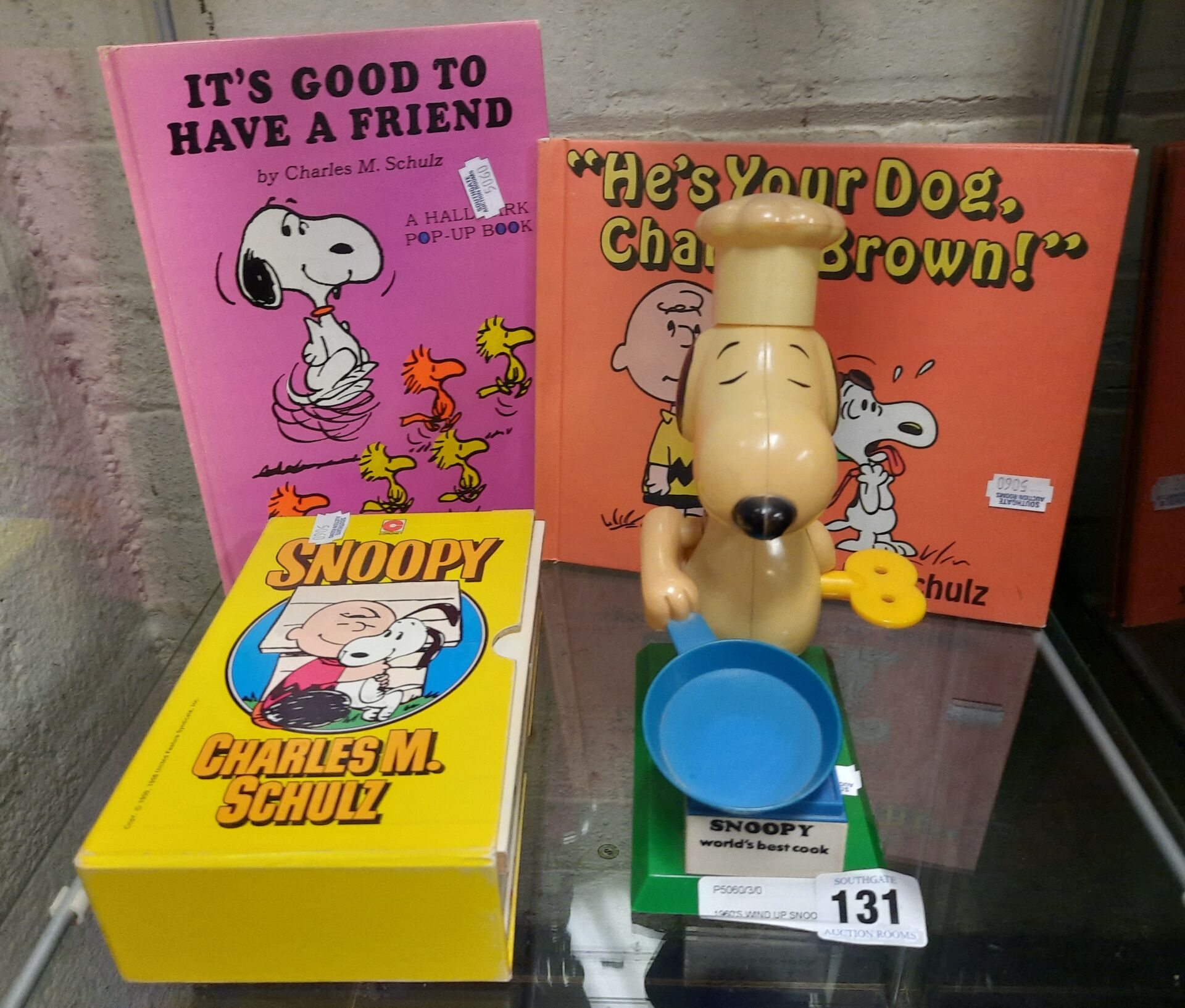 1960'S WIND UP SNOOPY FIGURE WITH EARLY SNOOPY BOOKS INCL. FIRST ...