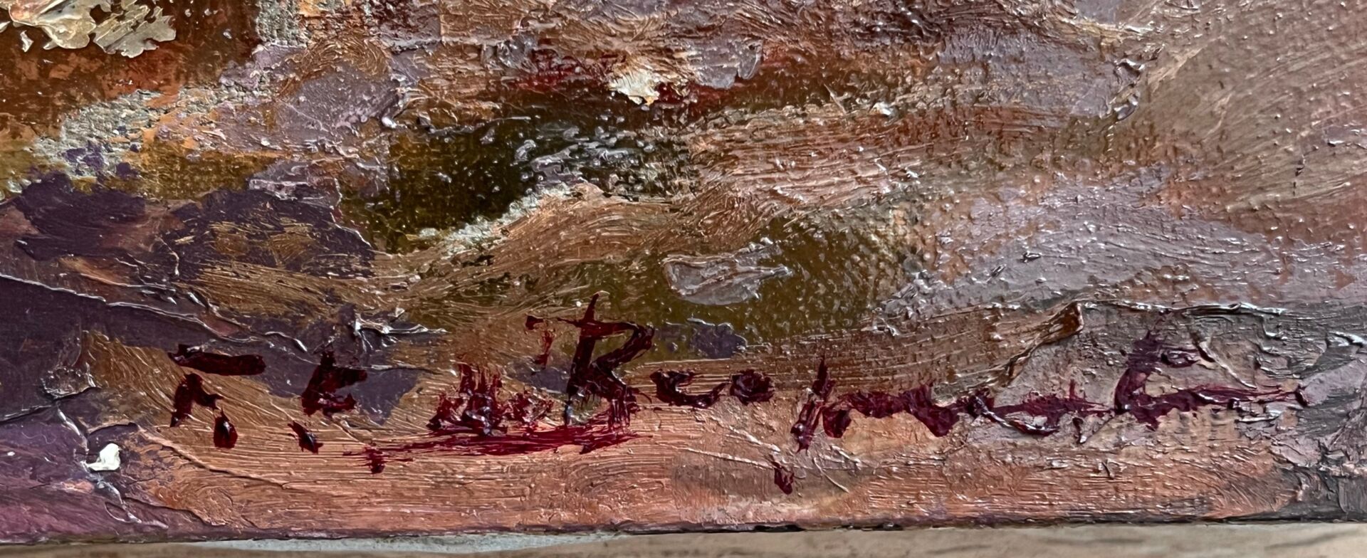 FREDERICK SAMUEL BEAUMONT (1861-1954) OIL ON CANVAS - ''IMPRESSIONIST ...