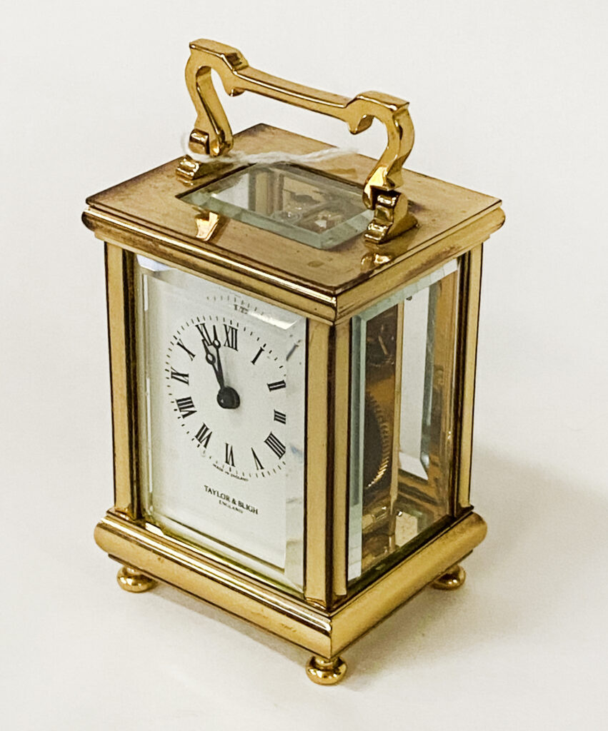TAYLOR & BLIGH MINI CARRIAGE CLOCK - Southgate Auction Rooms