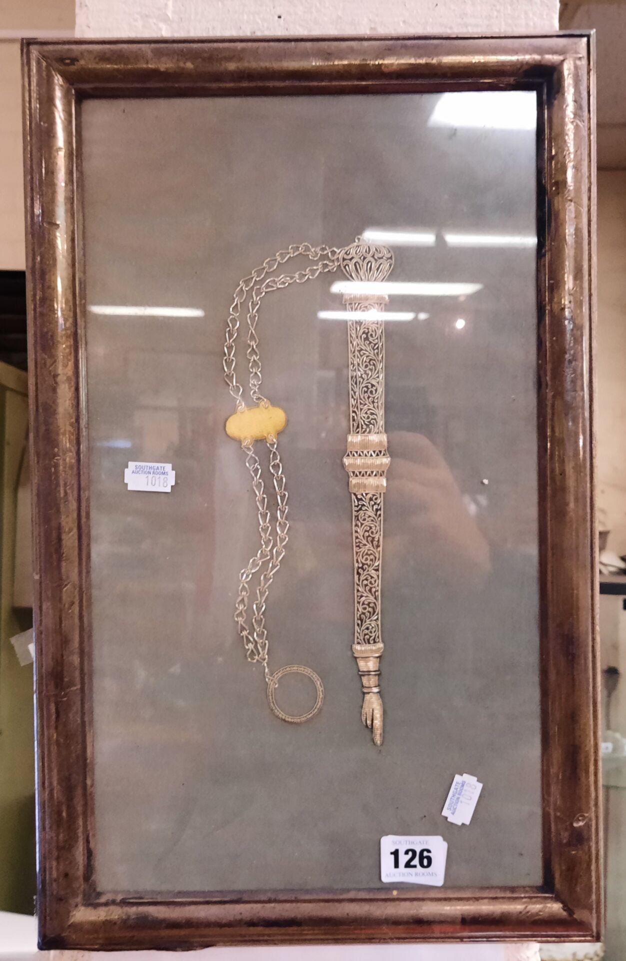 FRAMED DAGGER EMBROIDERY - Southgate Auction Rooms