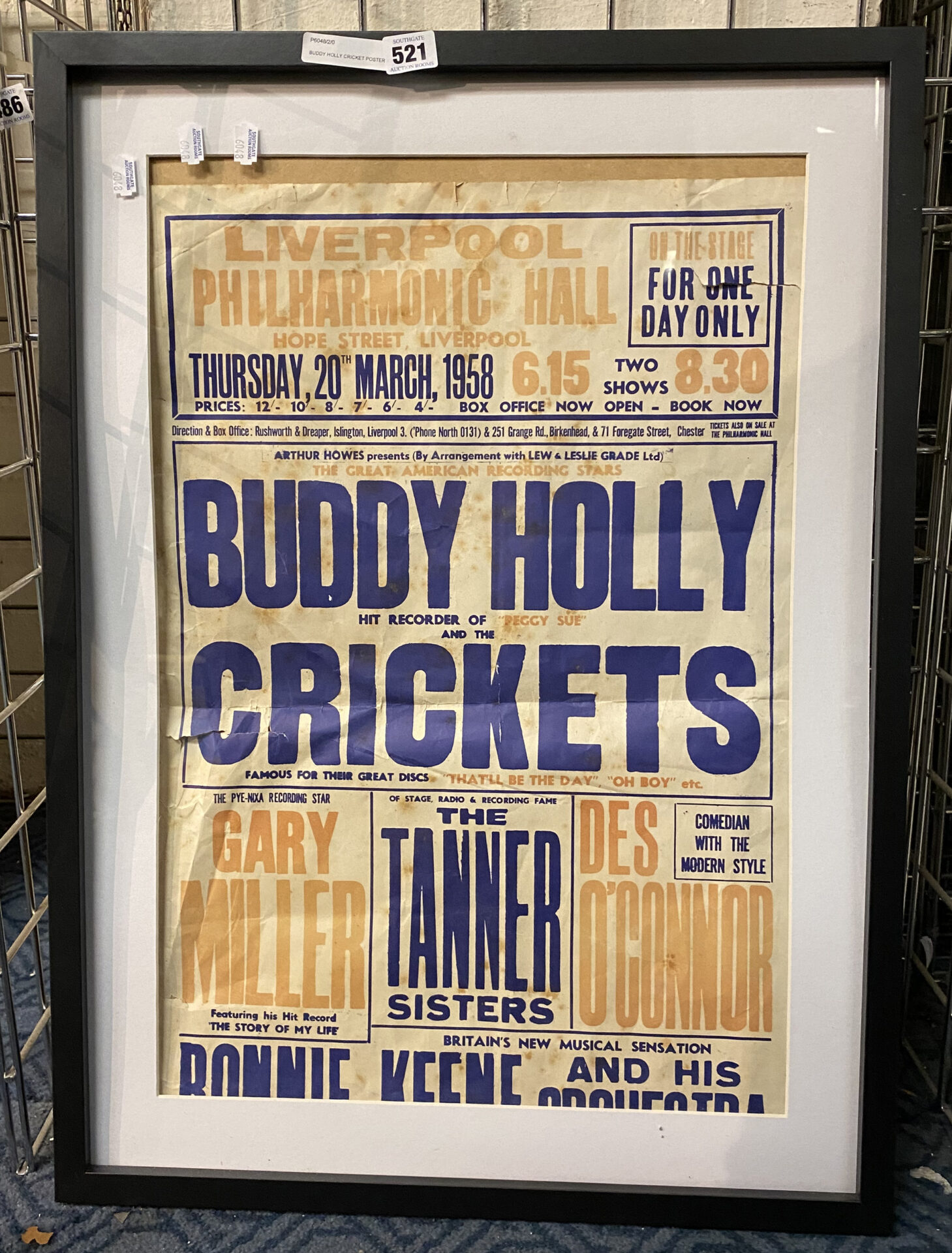 BUDDY HOLLY CRICKET POSTER A/F 59CMS (H) X 39CMS (W) POSTER ONLY ...