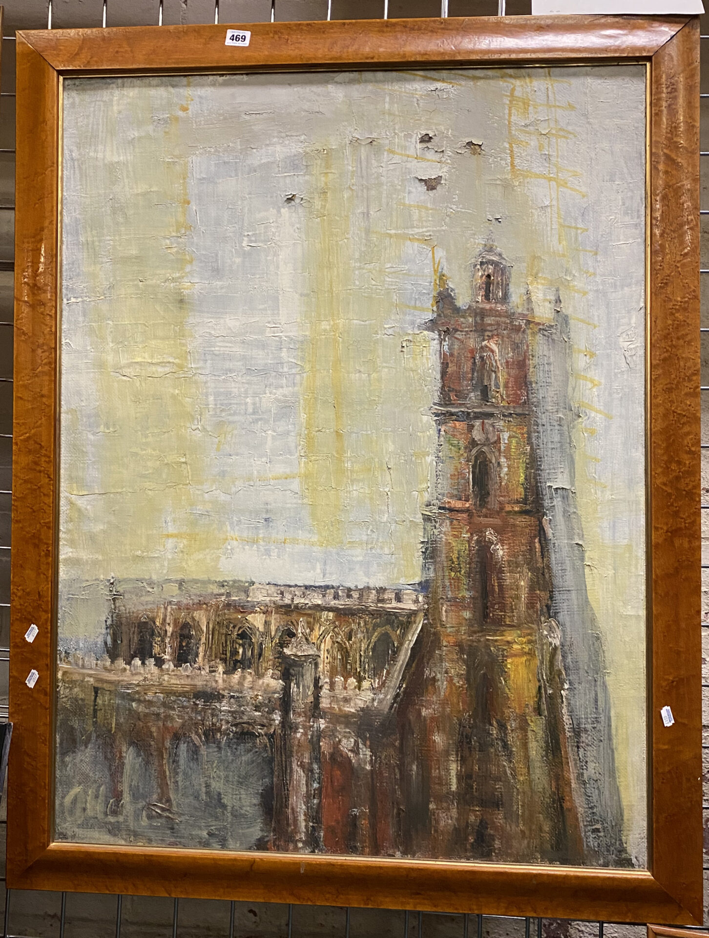 OIL ON CANVAS BY KATHLEEN SAYWELL ALLEN - ST GILES CRIPPLEGATE A/F ...