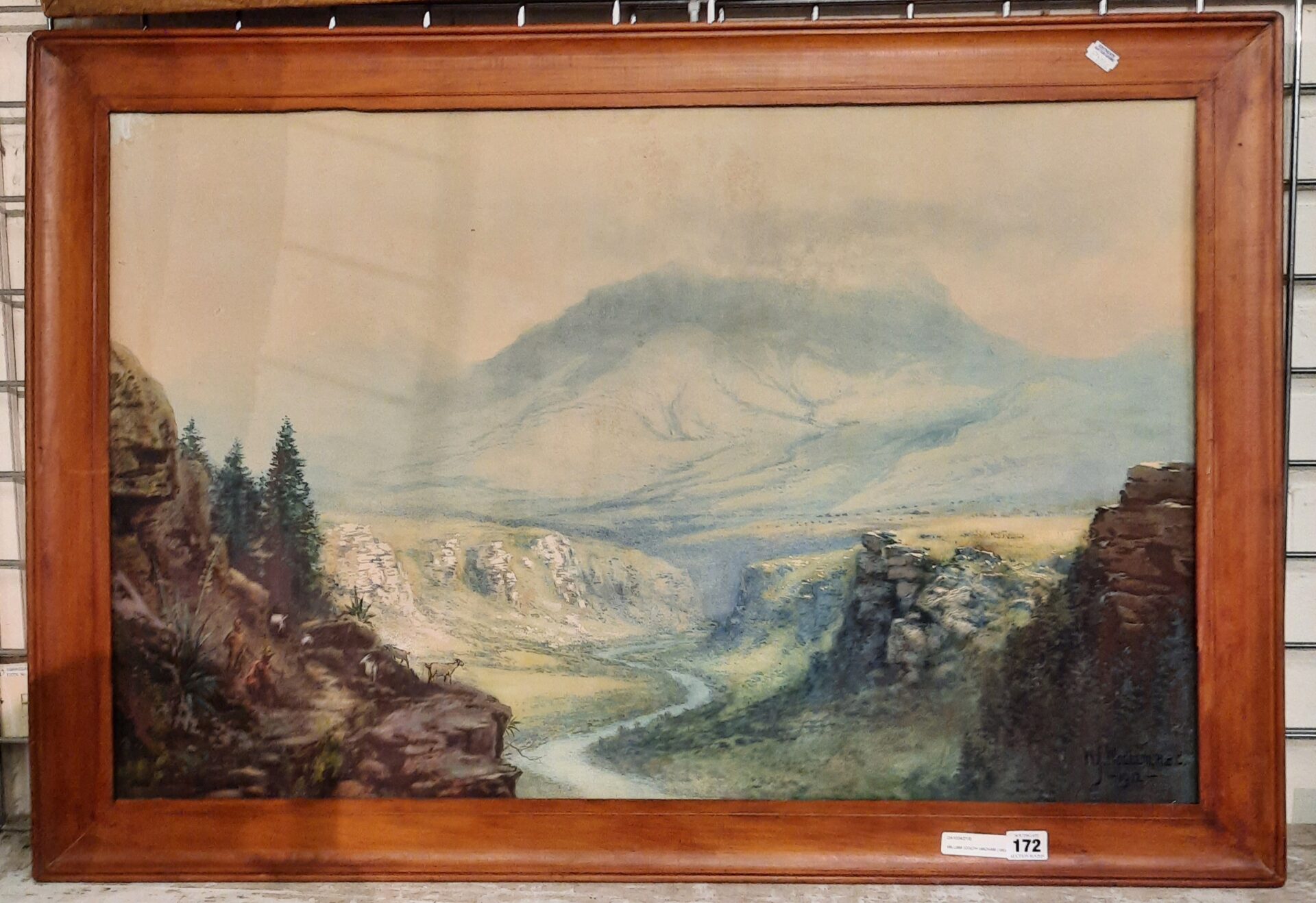 WILLIAM JOSEPH WADHAM (1863 - 1950) MALUTI MOUNTAINS LESOTHO SIGNED ...