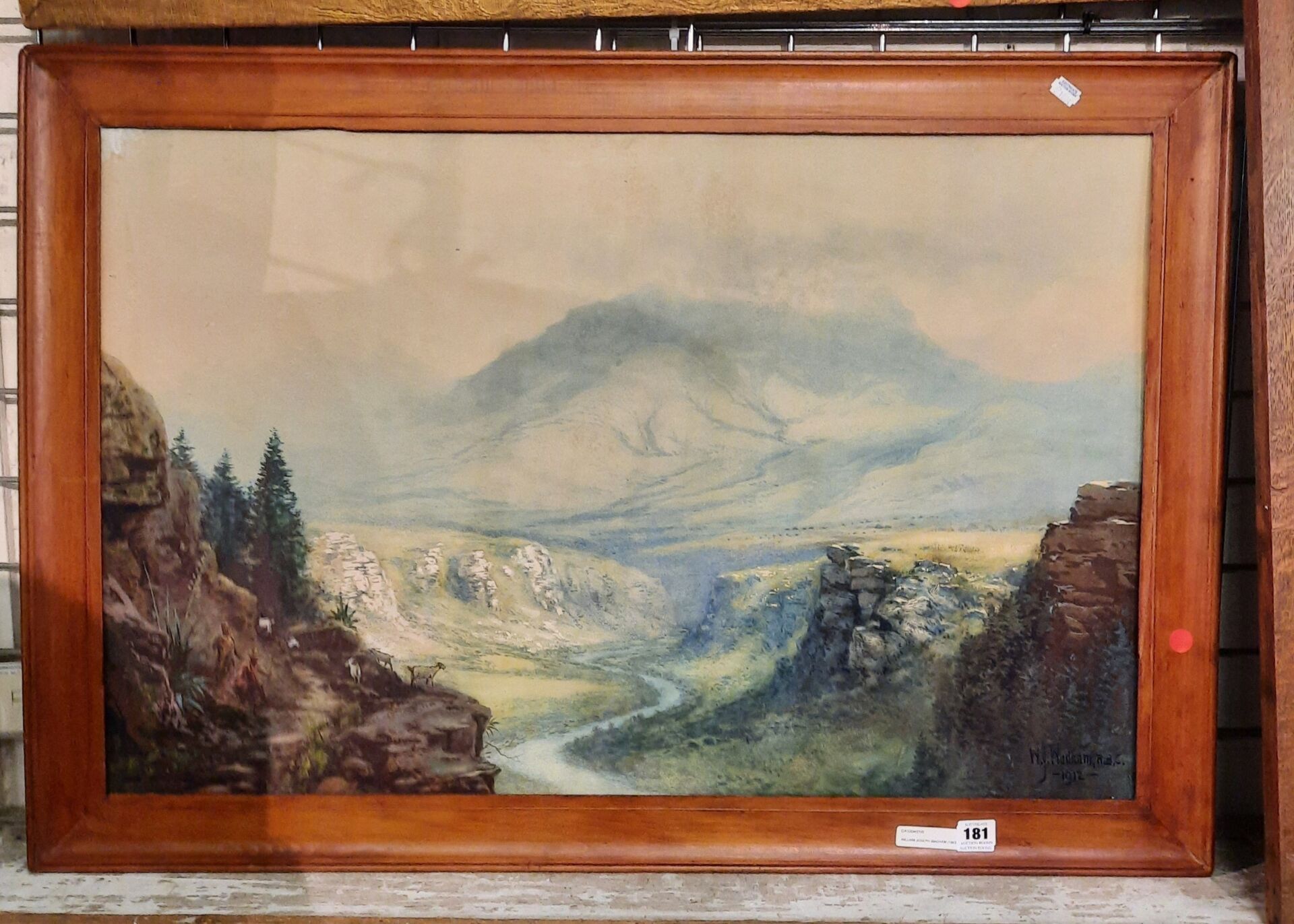 WILLIAM JOSEPH WADHAM (1863 - 1950) MALUTI MOUNTAINS LESOTHO SIGNED ...