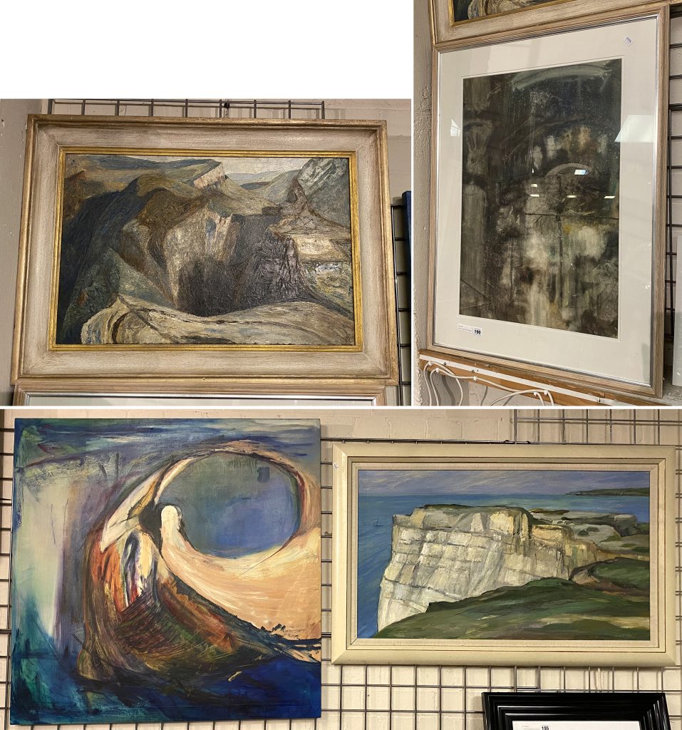 VIOLET FULLER OIL ON BOARD SIGNED WITH AN ANTHONY QUINEY OIL ON BOARD ...