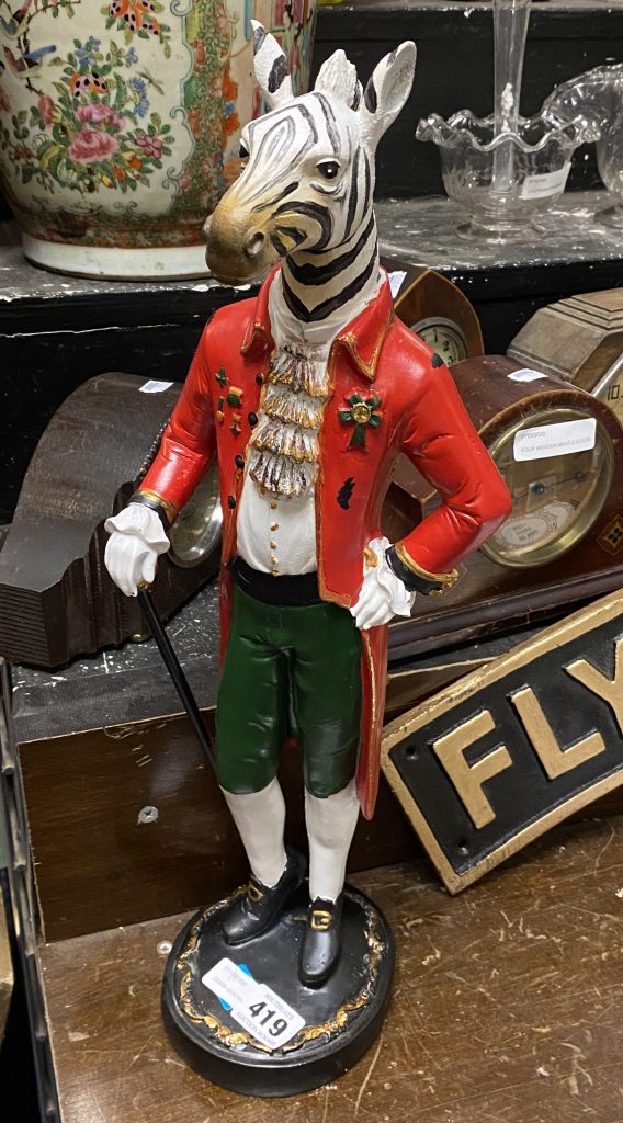 ZEBRA GENTRY FIGURE - Southgate Auction Rooms
