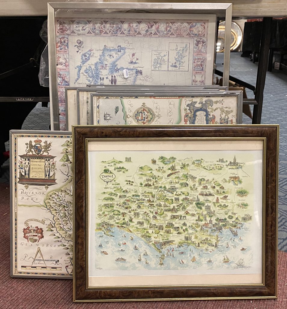 COLLECTION OF FRAMED MAPS - Southgate Auction Rooms