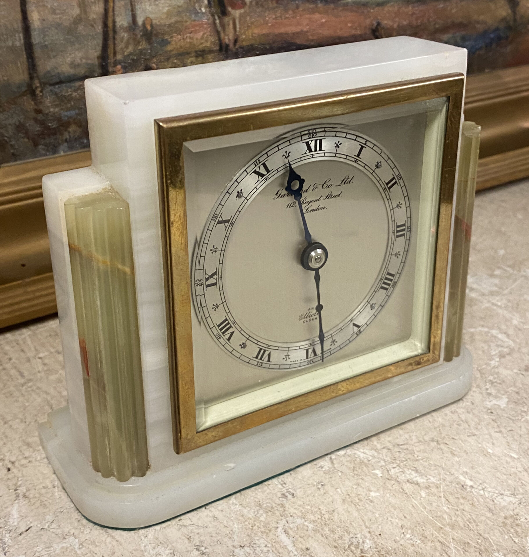GARRARD ART DECO MANTLE CLOCK - Southgate Auction Rooms