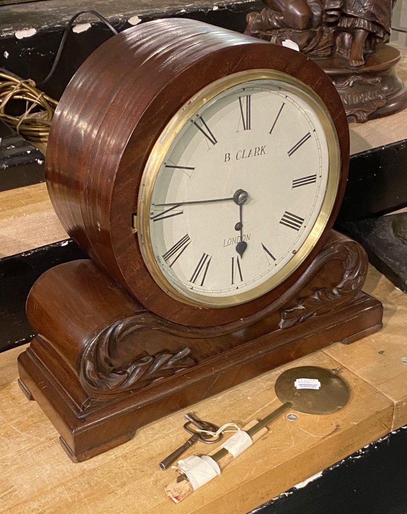 ANTIQUE FUSEE MOVEMENT BOARDROOM CLOCK - FULL WORKING ORDER WITH ...