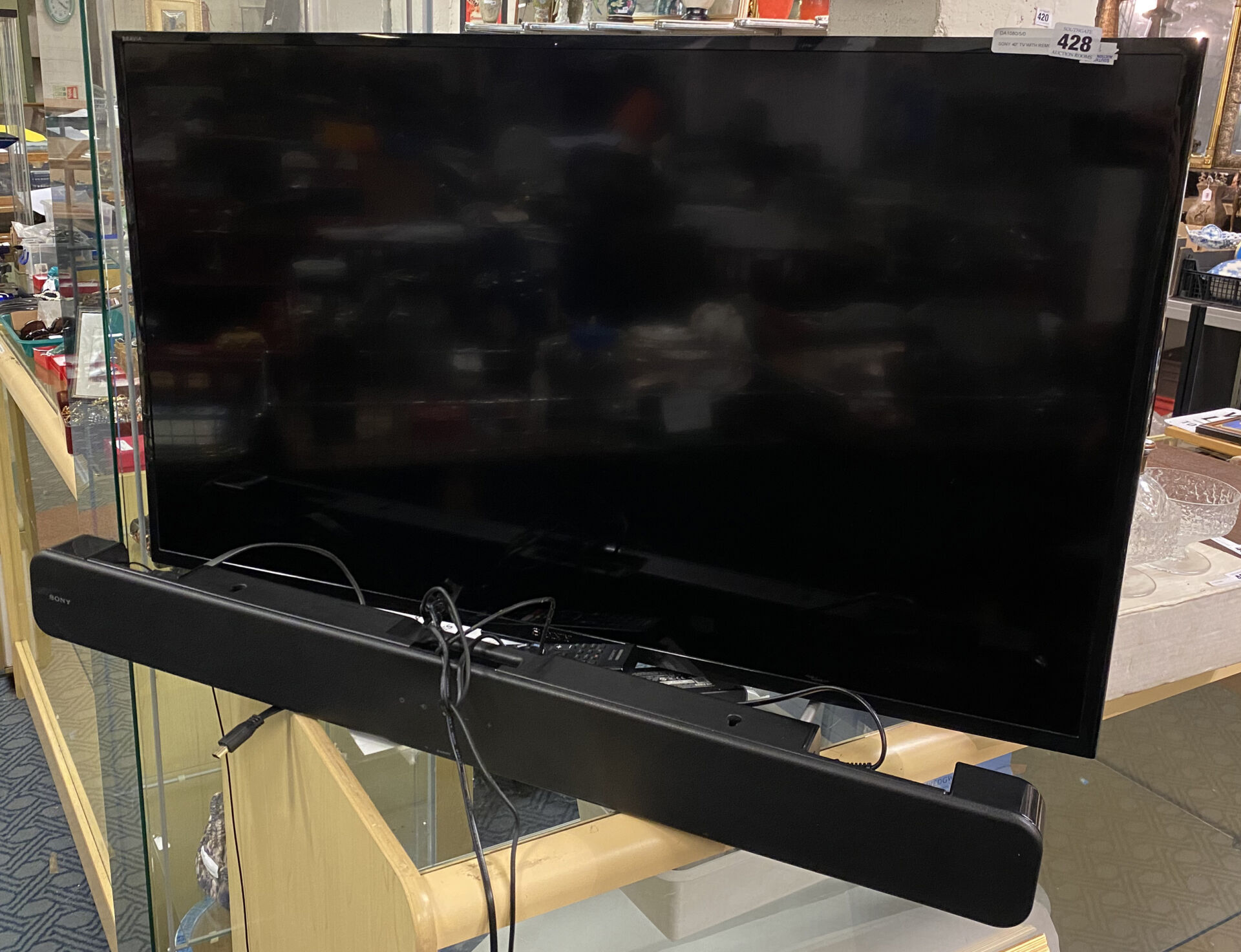 SONY 40'' TV WITH REMOTE & SONY SURROUND SOUND - Southgate Auction Rooms