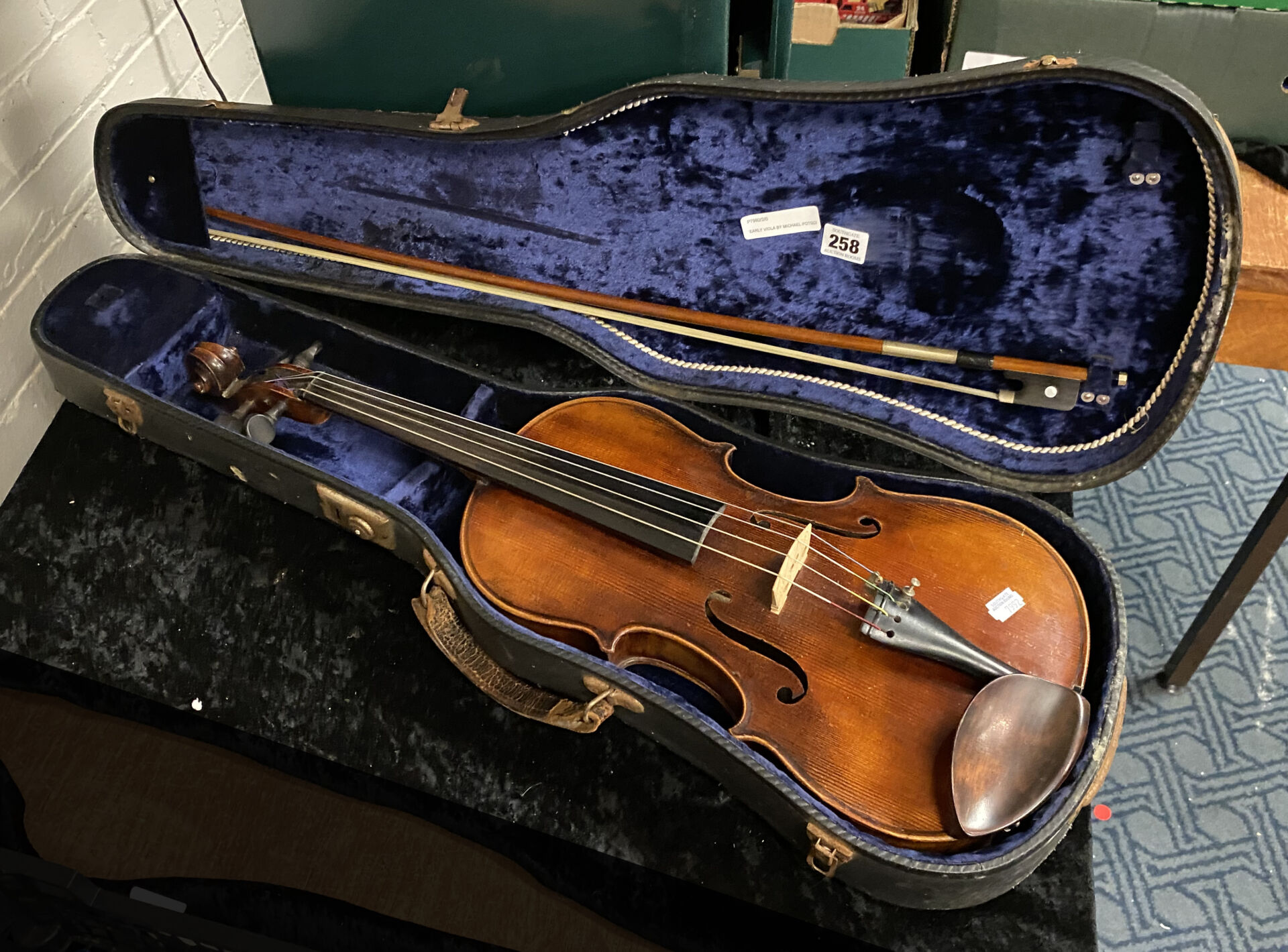 EARLY VIOLA BY MICHAEL POTSCHER CIRCA 1935 & BOW & CASE - Southgate ...