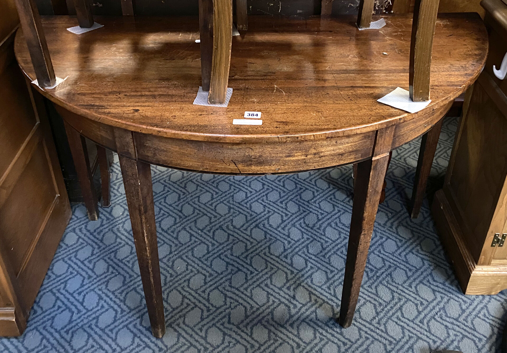 GEORGIAN MAHOGANY HALF MOON TABLE - Southgate Auction Rooms