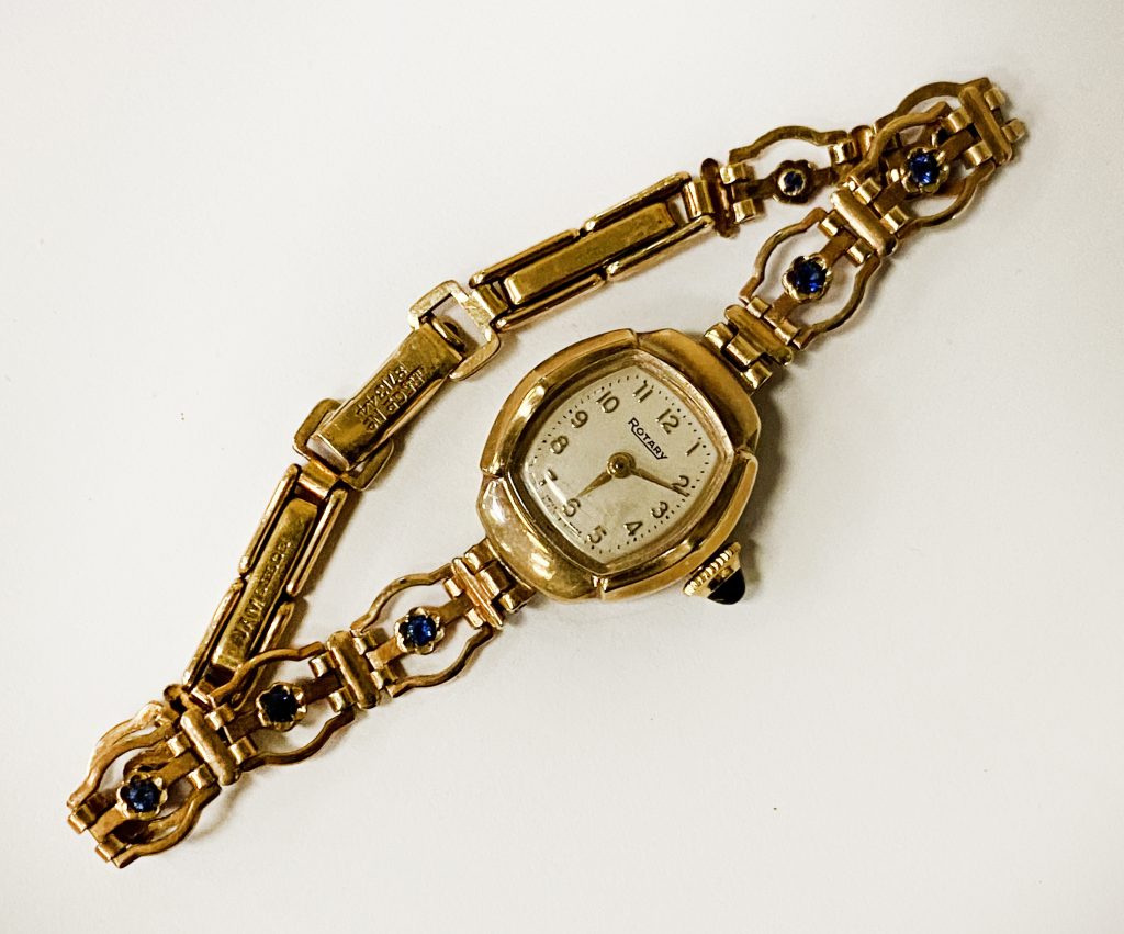 9CT GOLD CASED ROTARY COCKTAIL WATCH WITH GOLD PLATED STRAP - Southgate ...