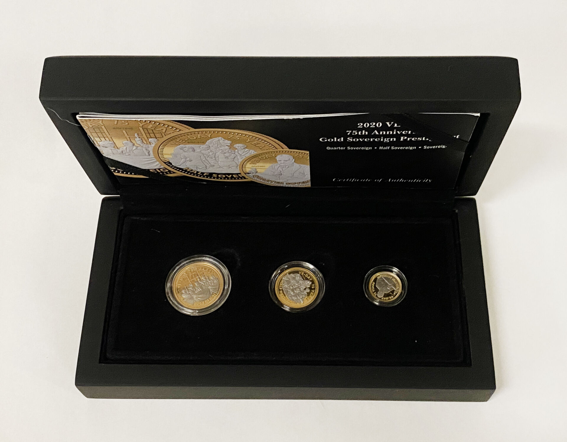 2020 VE DAY 75TH ANNIVERSARY GOLD SOVEREIGN PROOF SET - FULL/HALF ...