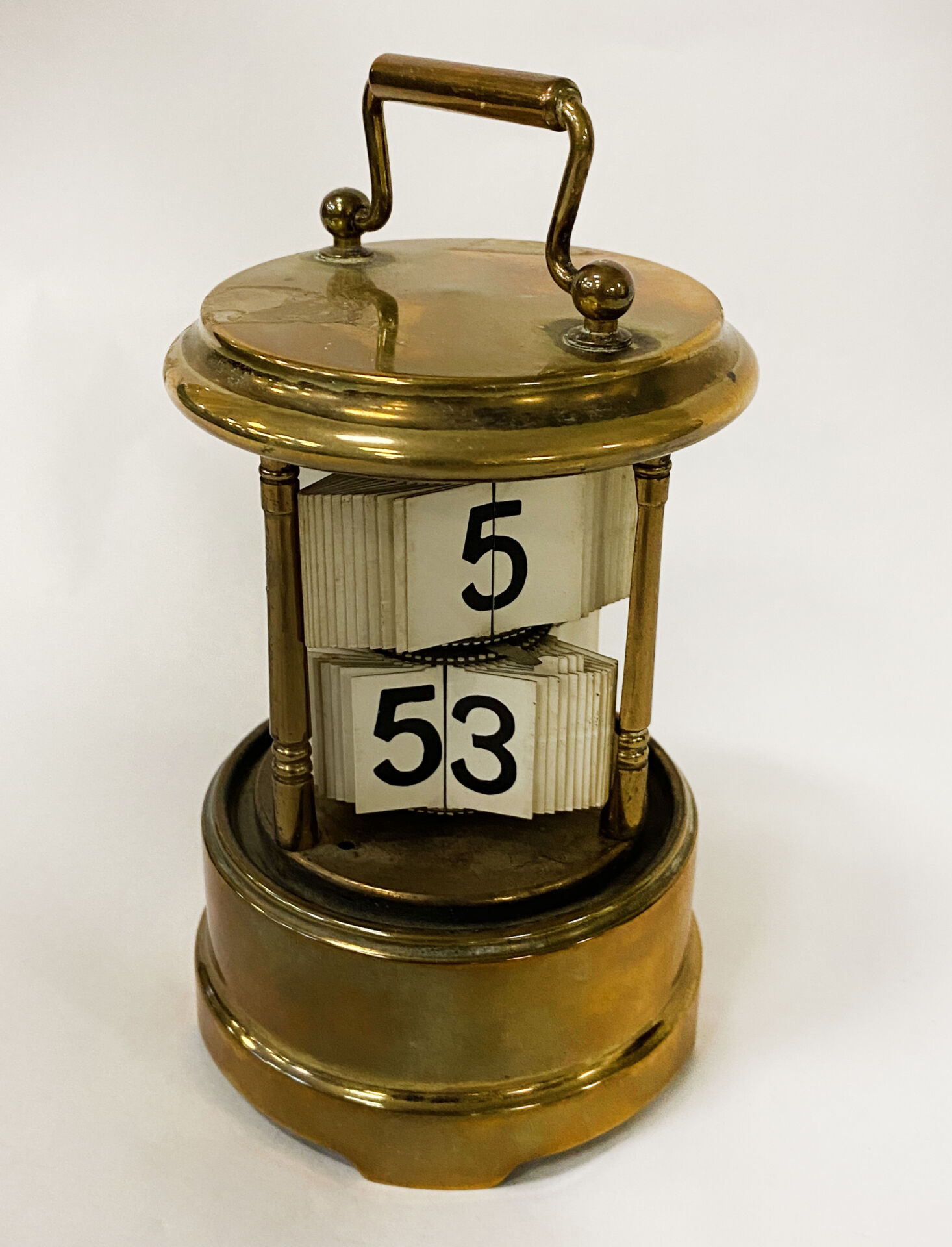 BRASS TICKET CLOCK A/F - Southgate Auction Rooms