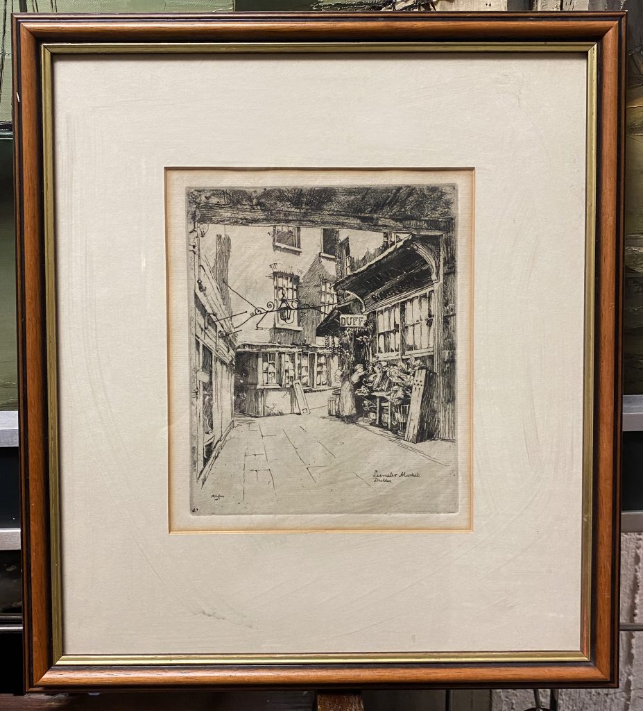 MYRA KATHLEEN HUGHES ETCHING (1877 - 1918) DUBLIN - Southgate Auction Rooms