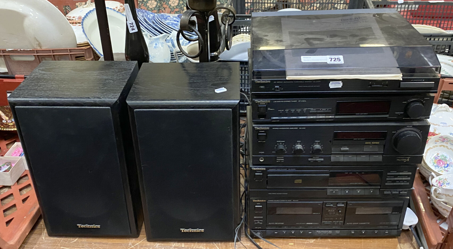 TECHNICS STACKING HI-FI SYSTEM WITH SPEAKERS & REMOTE CONTROL ...