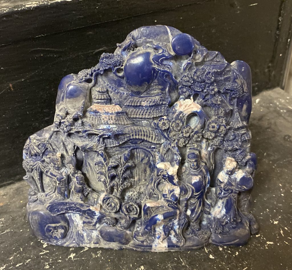 CHINESE BLUE STONE CARVING - Southgate Auction Rooms