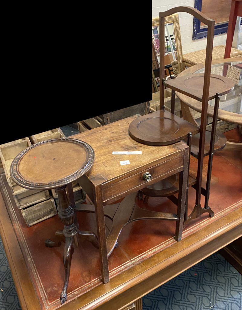 TRIPOD TABLE, SIDE TABLE & CAKE STAND - Southgate Auction Rooms