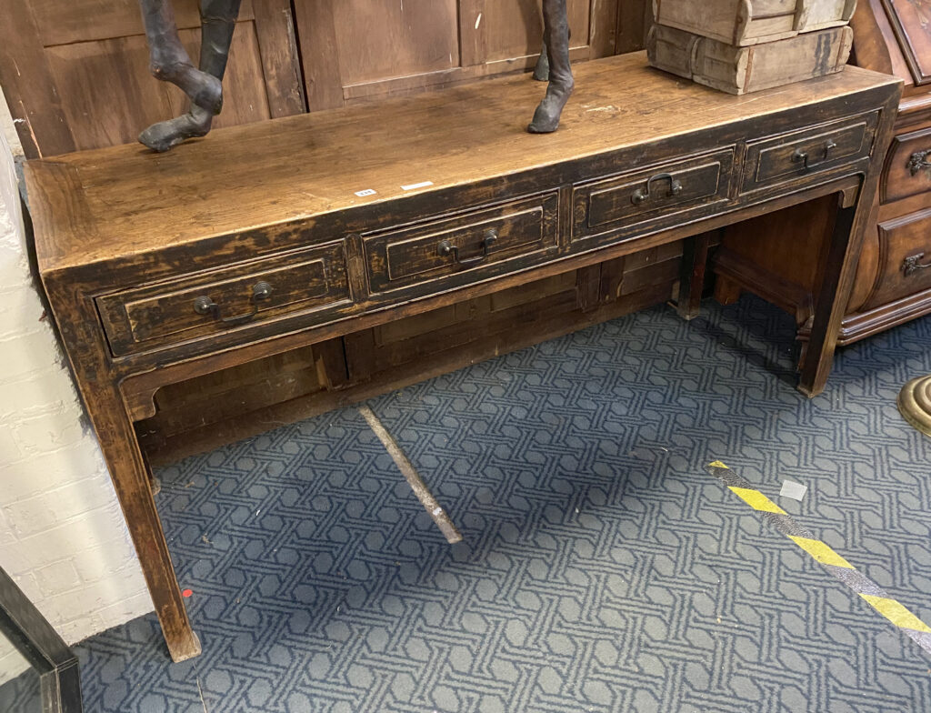 CHINESE 4 DRAWER HALL TABLE - Southgate Auction Rooms