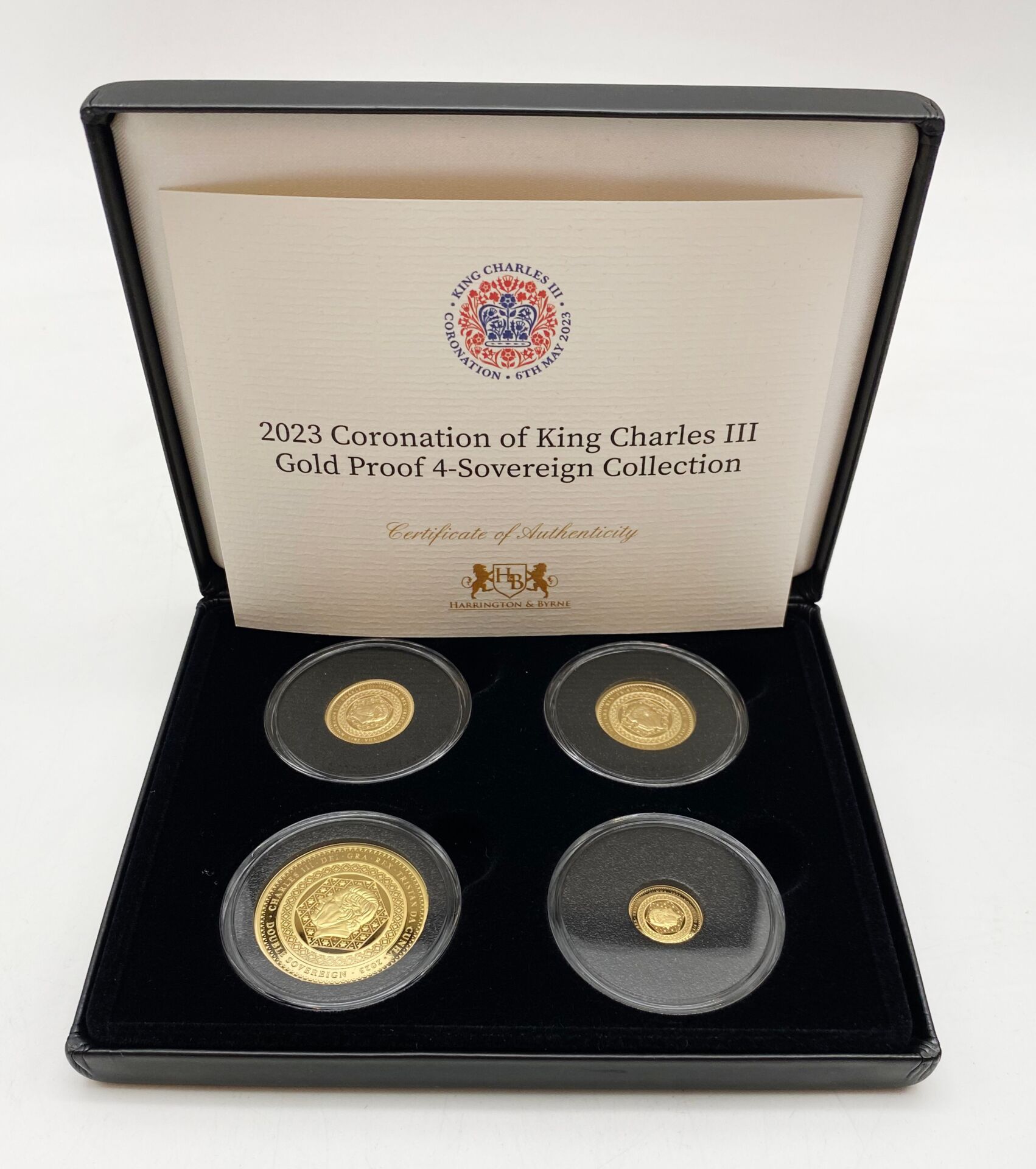 2023 CORONATION OF KING CHARLES III GOLD PROOF 4 SOVEREIGN COLLECTION ...