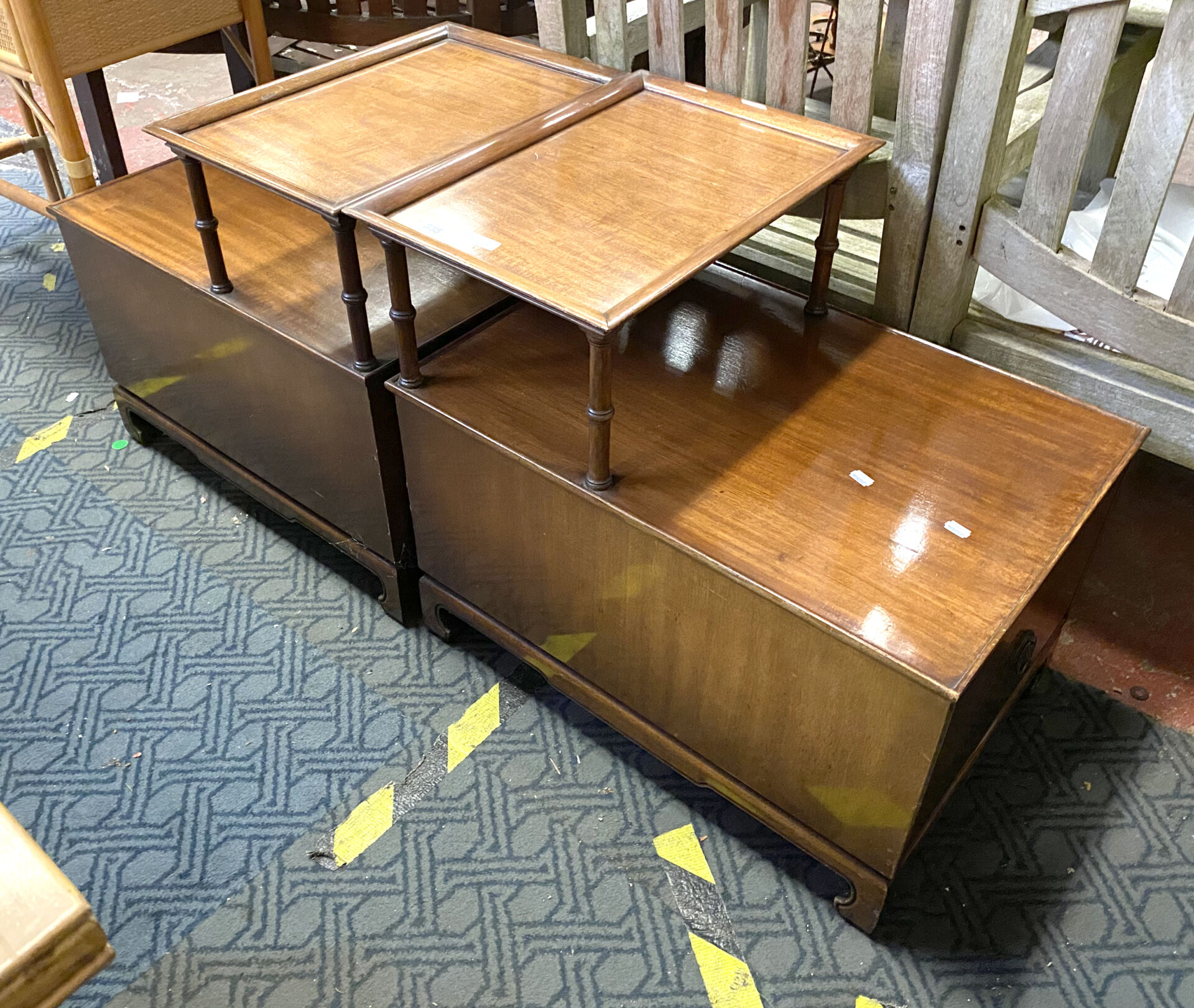 PAIR OF GALLERY SIDE TABLES WITH DRAWERS - Southgate Auction Rooms