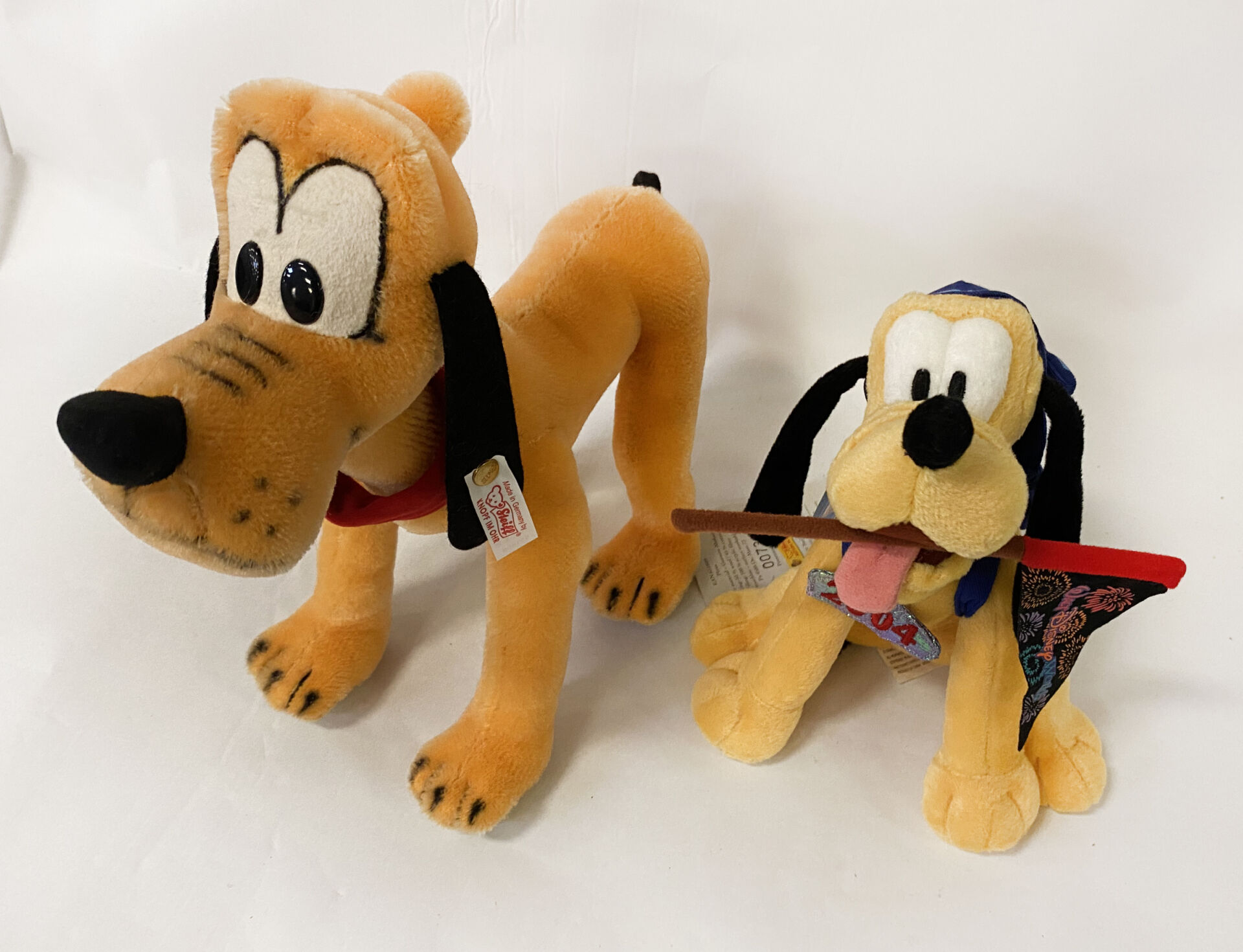 STEIFF PLUTO SOFT TOY & ANOTHER - Southgate Auction Rooms