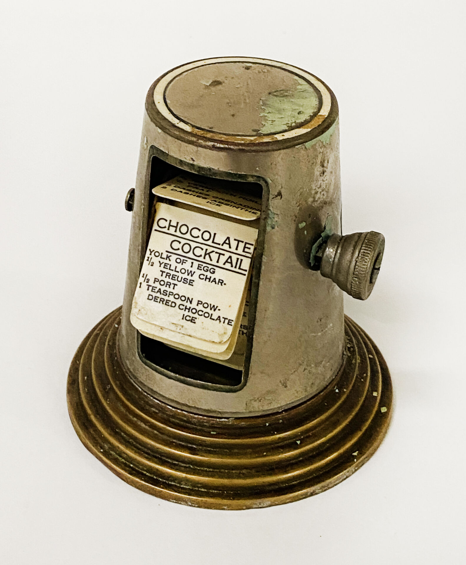 ART DECO BAR TOP ROTATING COCKTAIL RECIPE MENU - Southgate Auction Rooms