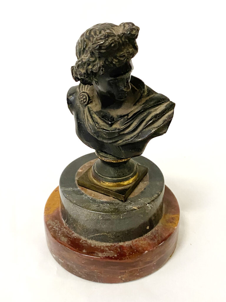 ANTIQUE SMALL BRONZE BUST ON MARBLE BASE - APPROX 17CMS H - Southgate ...