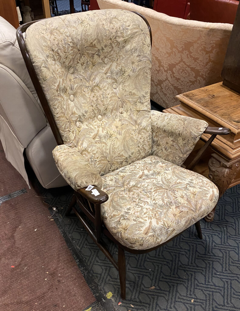 ERCOL HIGH BACK CHAIR - Southgate Auction Rooms