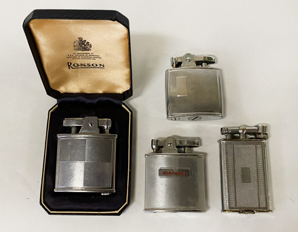 3 RONSON CIGARETTE LIGHTERS & 1 OTHER - Southgate Auction Rooms