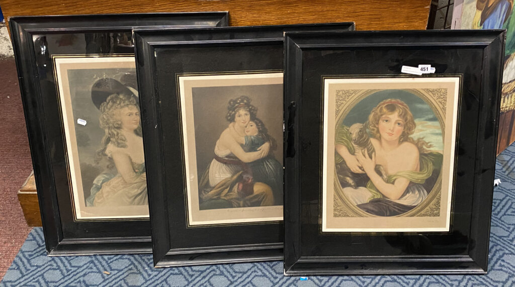 3 FRAMED VICTORIAN COLOURED PRINTS - Southgate Auction Rooms