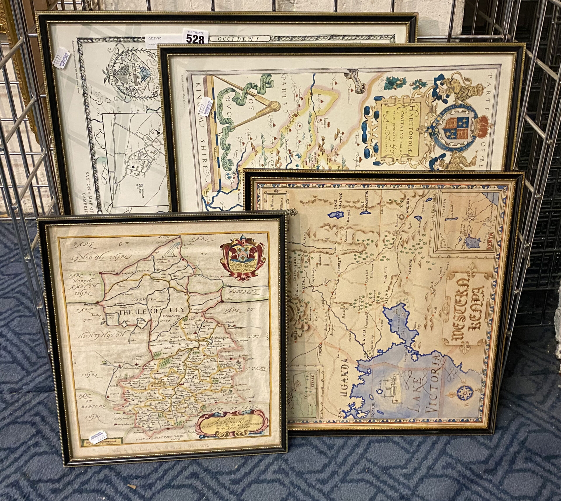 4 VINTAGE MAPS - Southgate Auction Rooms