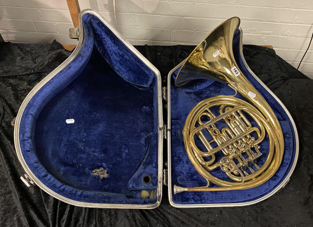 CASED FRENCH HORN - Southgate Auction Rooms