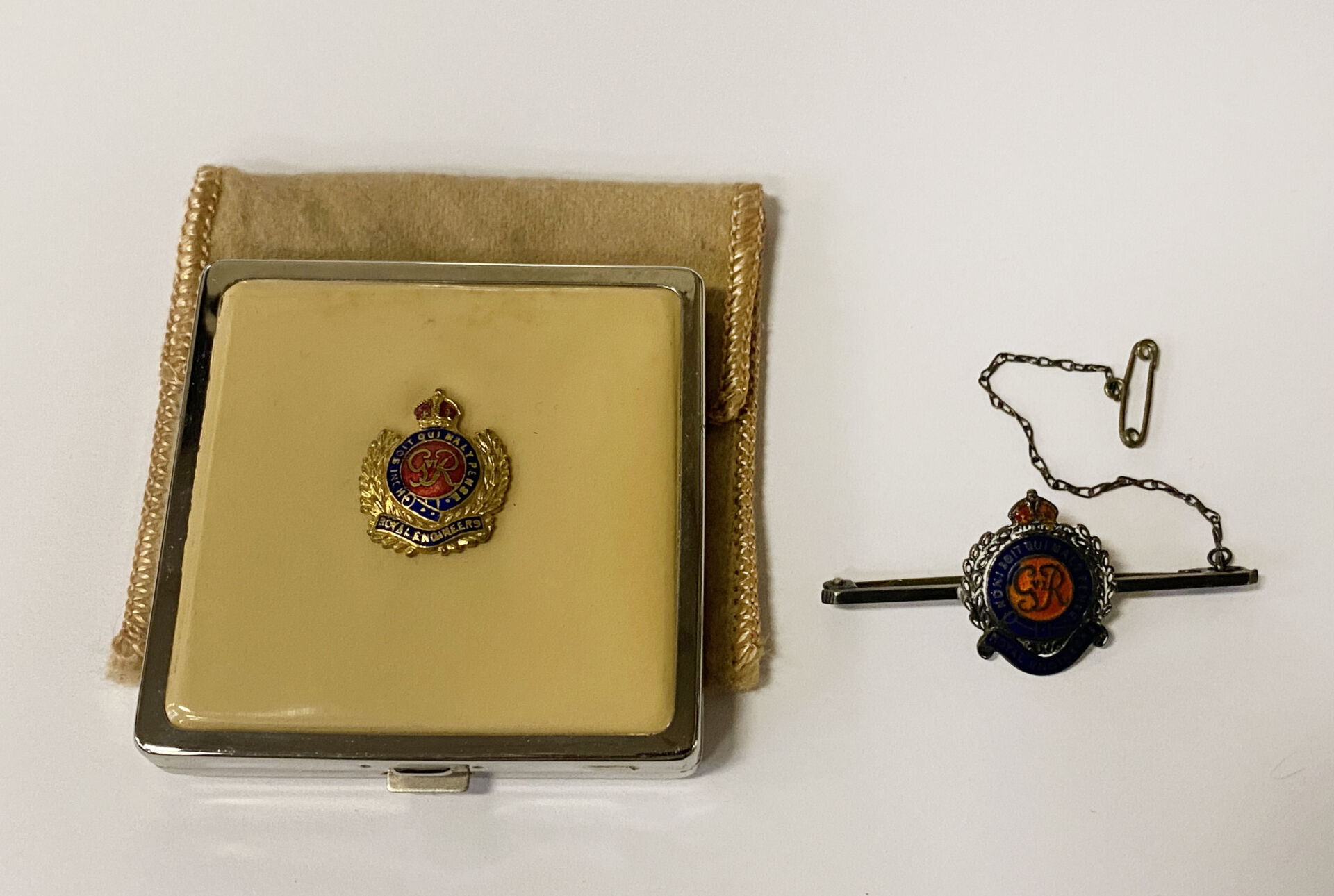 GEORGE V1 ENGINEERS COMPACT & STAMPED SILVER GEORGE V1 ROYAL ENGINEER ...